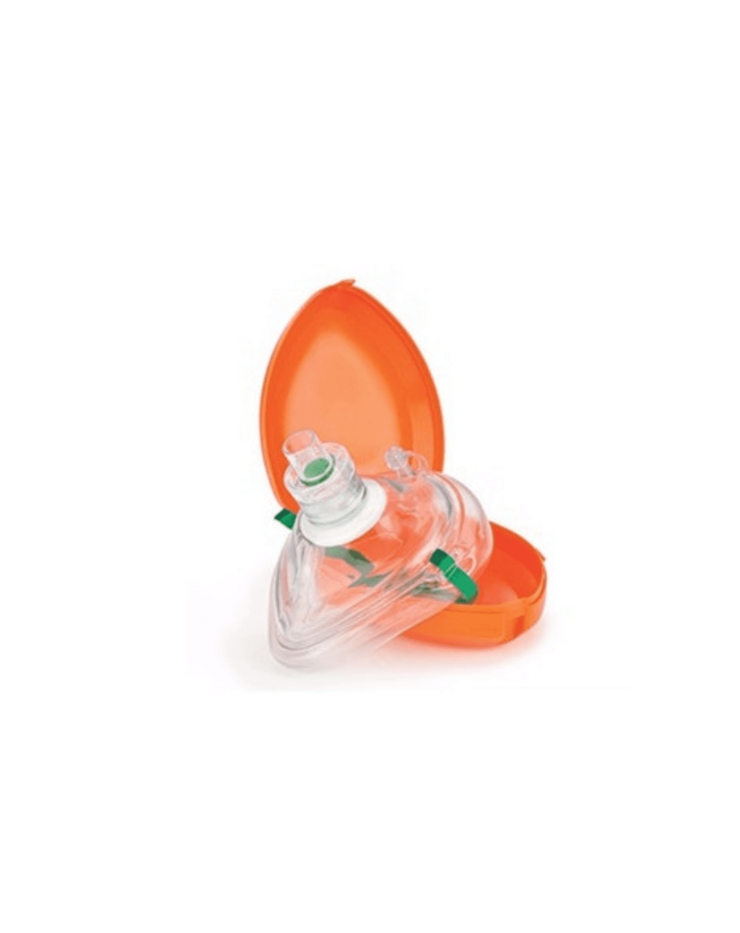 Mascarilla de reanimación RCP con estuche de plástico